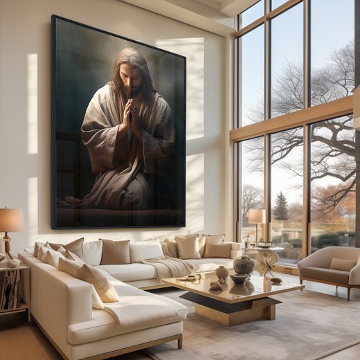 Quadro Decorativo Cristo em Prece